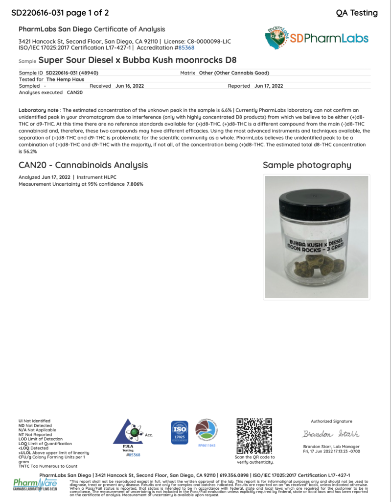 Delta 8 moon rocks - 48% Delta-8 THC- The Hemp Haus
