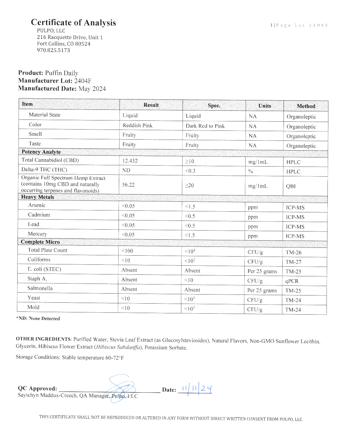 Puffin Hemp Liposomal Hemp Actives 1000 - The Hemp Haus
