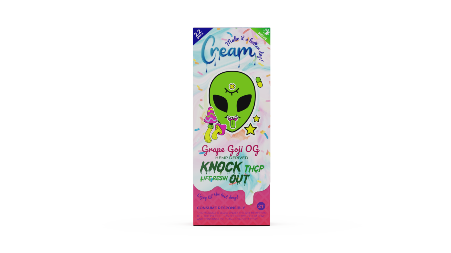 Cream Knock Out THCP Live Resin Disposable Rechargeable Vape - The Hemp ...