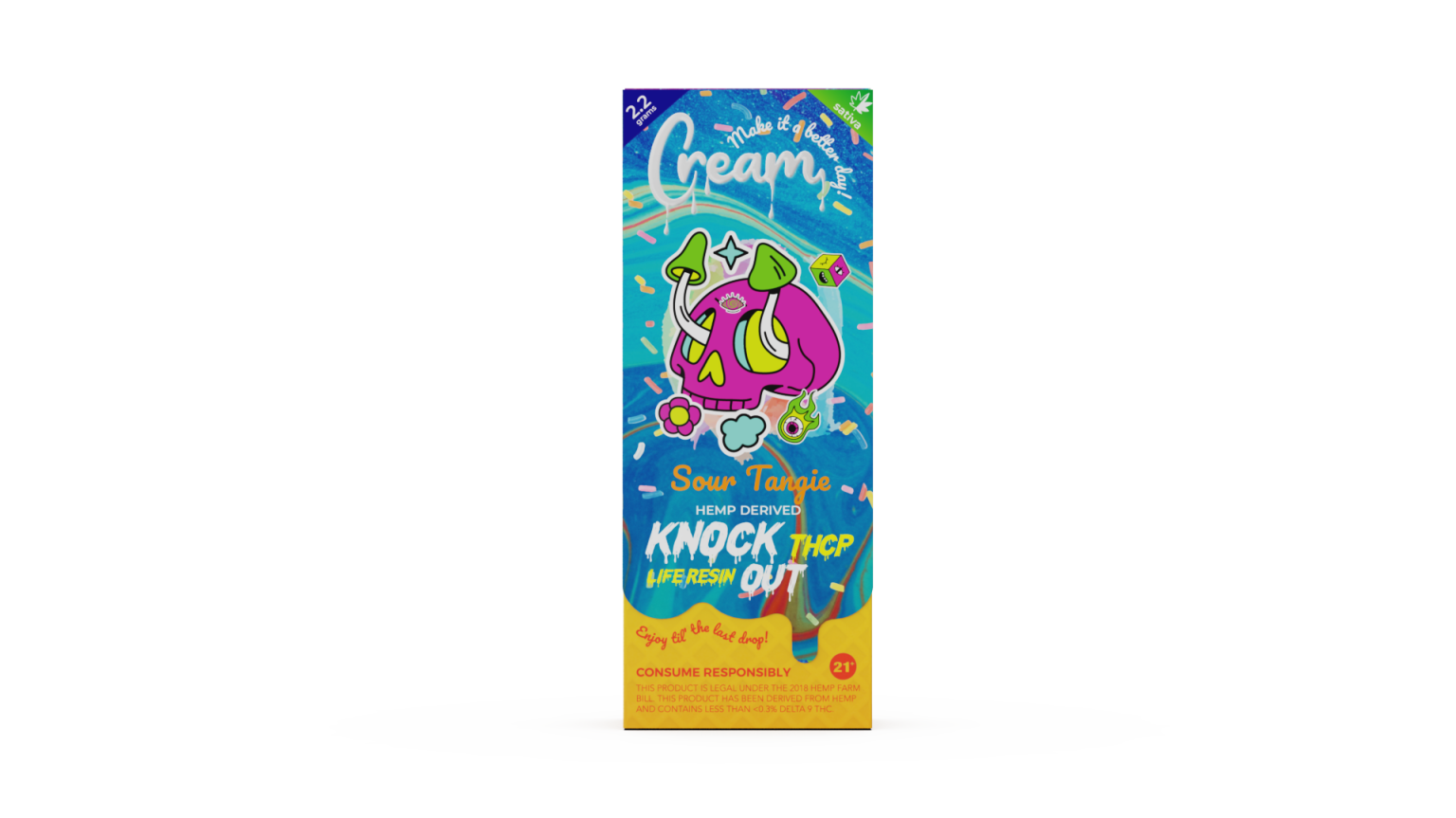 Cream Knock Out THCP Live Resin Disposable Rechargeable Vape - The Hemp ...