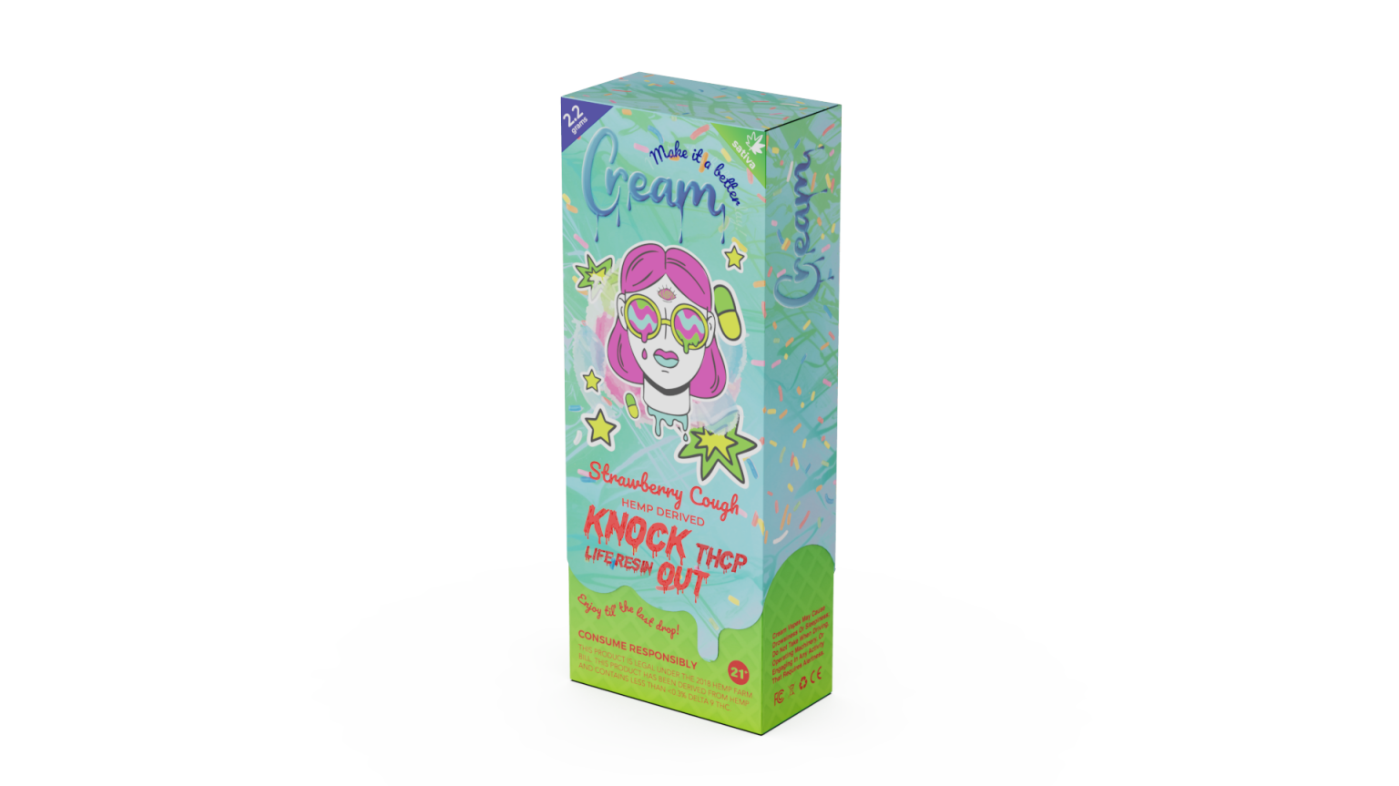 Cream Knock Out THCP Live Resin Disposable Rechargeable Vape - The Hemp ...